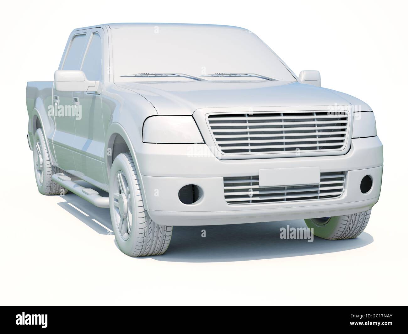 3d Car White Blank Template Stock Photo - Alamy
