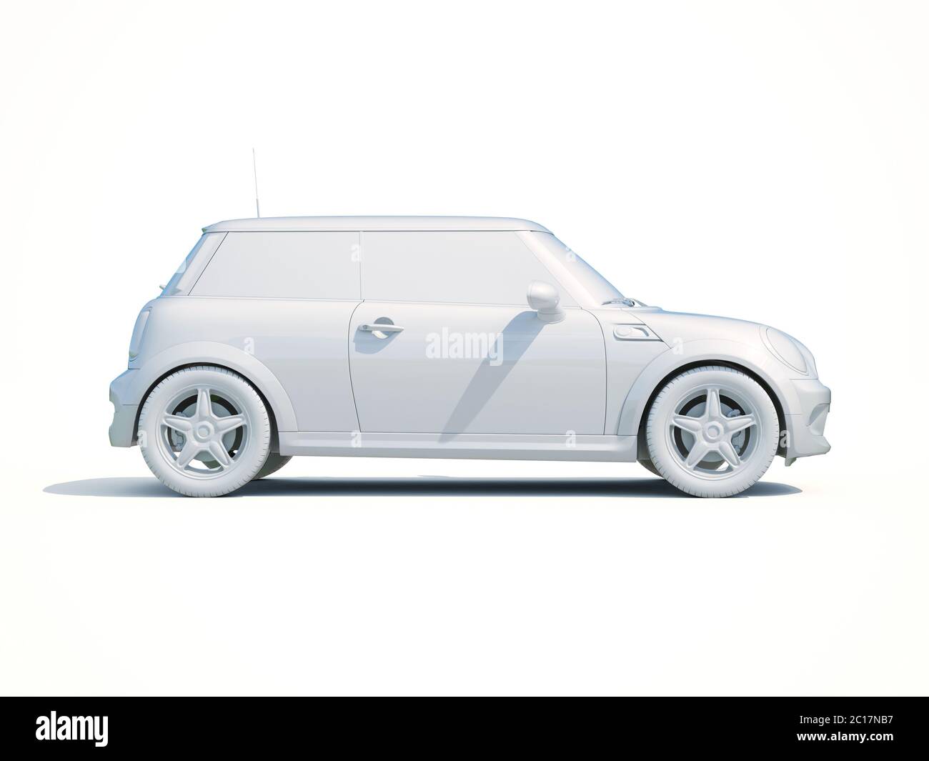 3d Car White Blank Template Stock Photo - Alamy