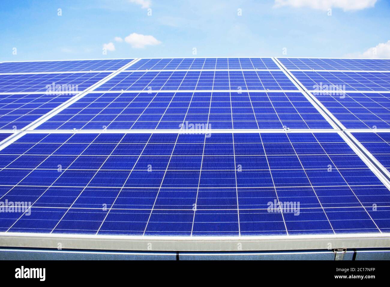 Solar panels with the sky Stock Photo - Alamy
