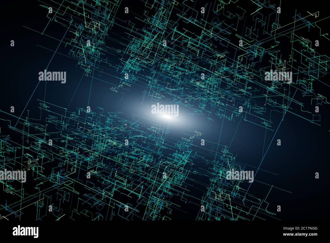 illustration abstract space with lines Stock Photo - Alamy