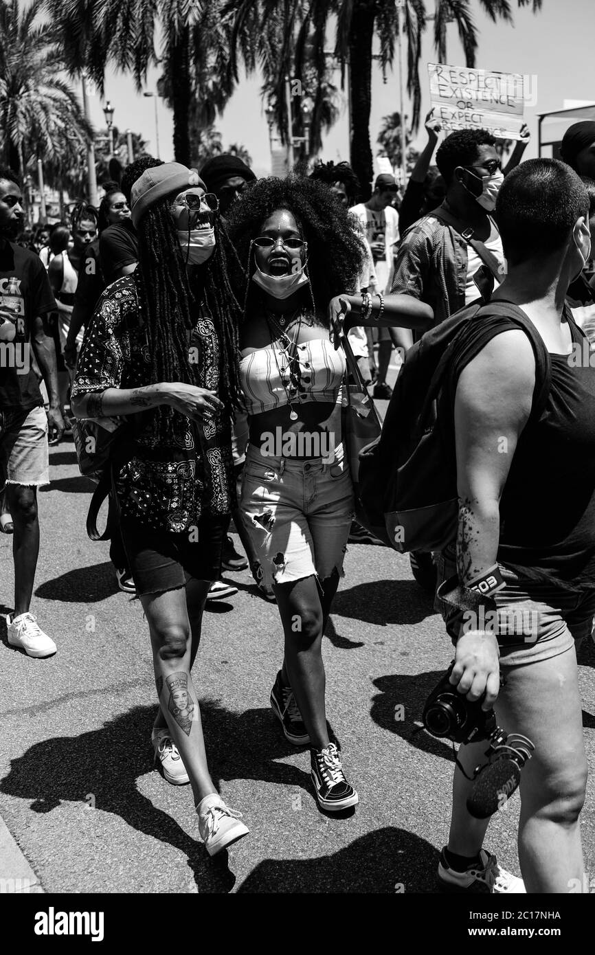 blm protest barcelona 2020 Stock Photo - Alamy
