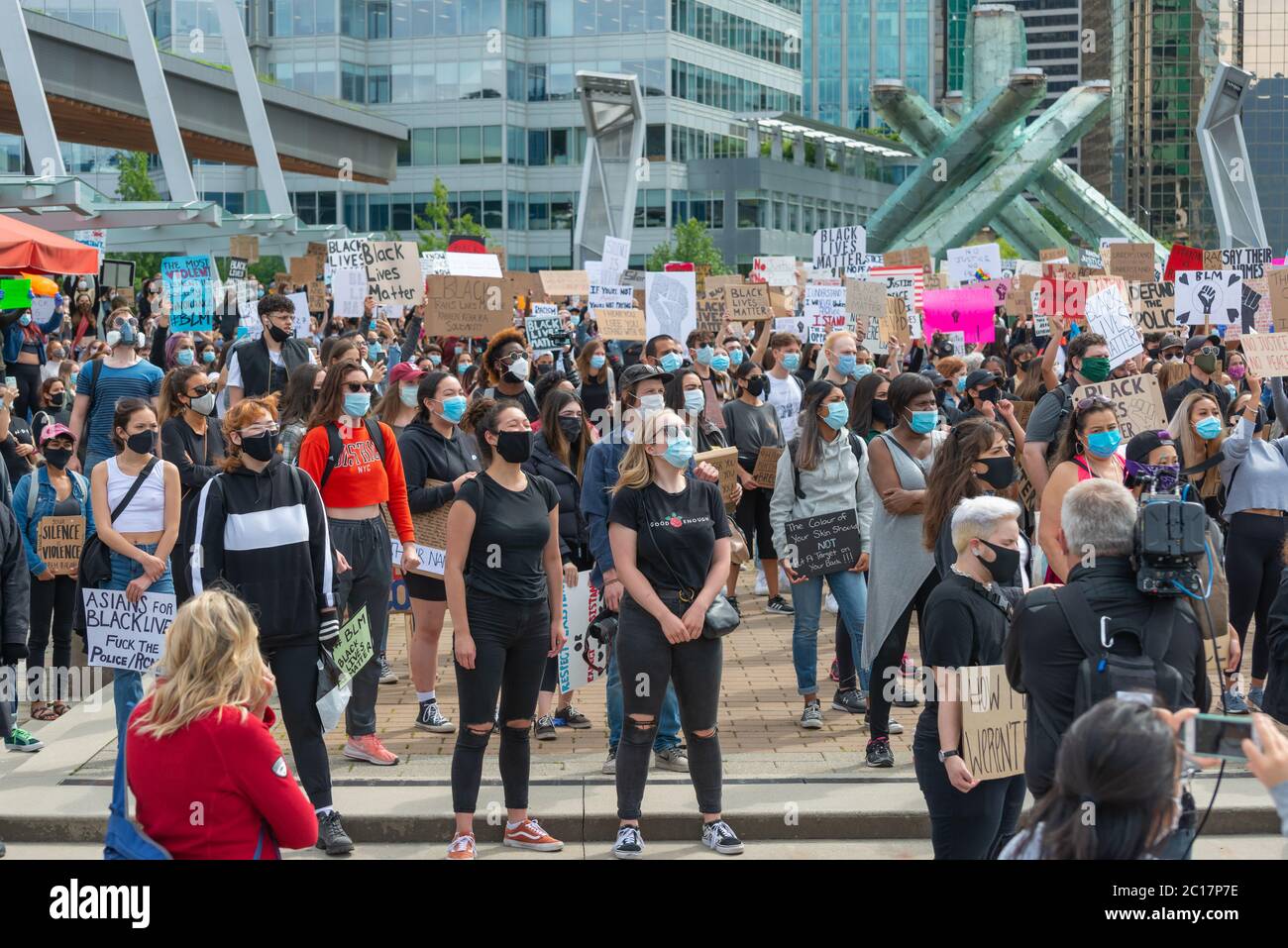 George Floyd Protests, Vancouver, Canada Stock Photo - Alamy