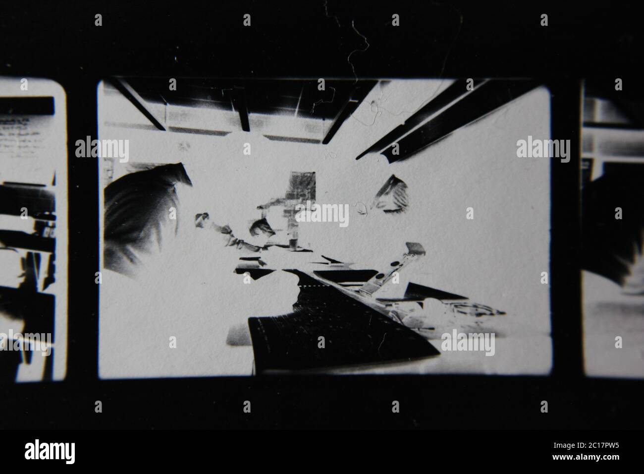 Fine 70s vintage contact print black and white extreme photography of a ...