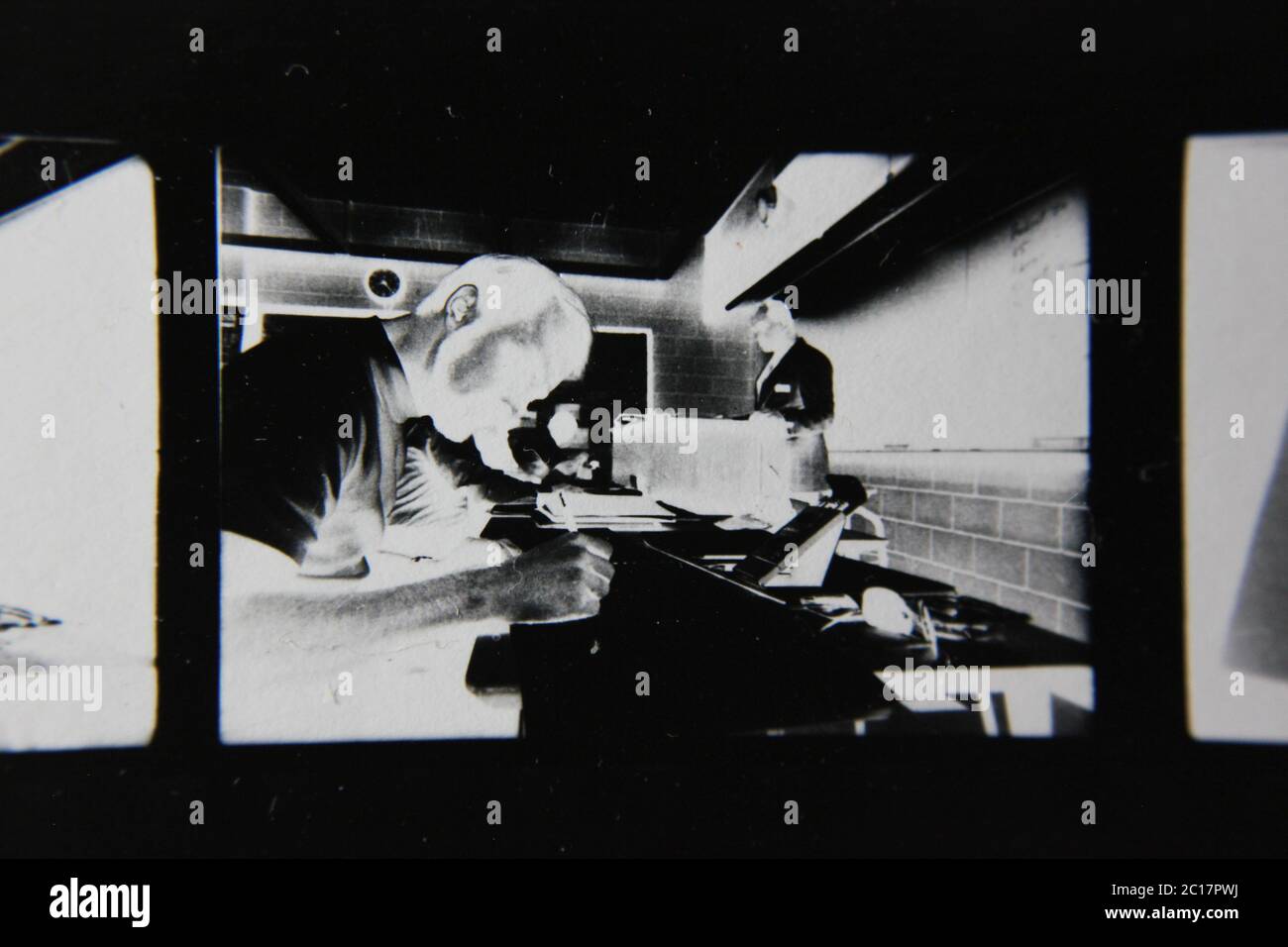 Fine 70s vintage contact print black and white extreme photography of a ...