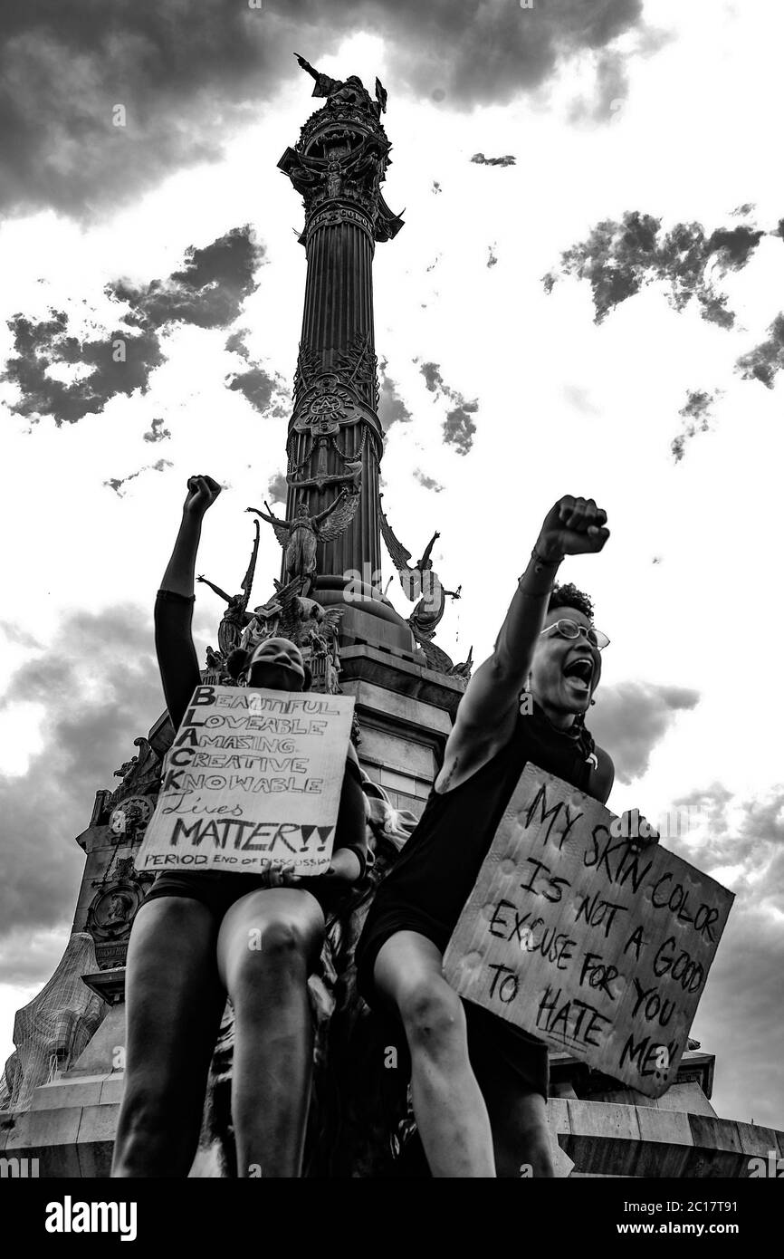 blm protest barcelona 2020 Stock Photo - Alamy