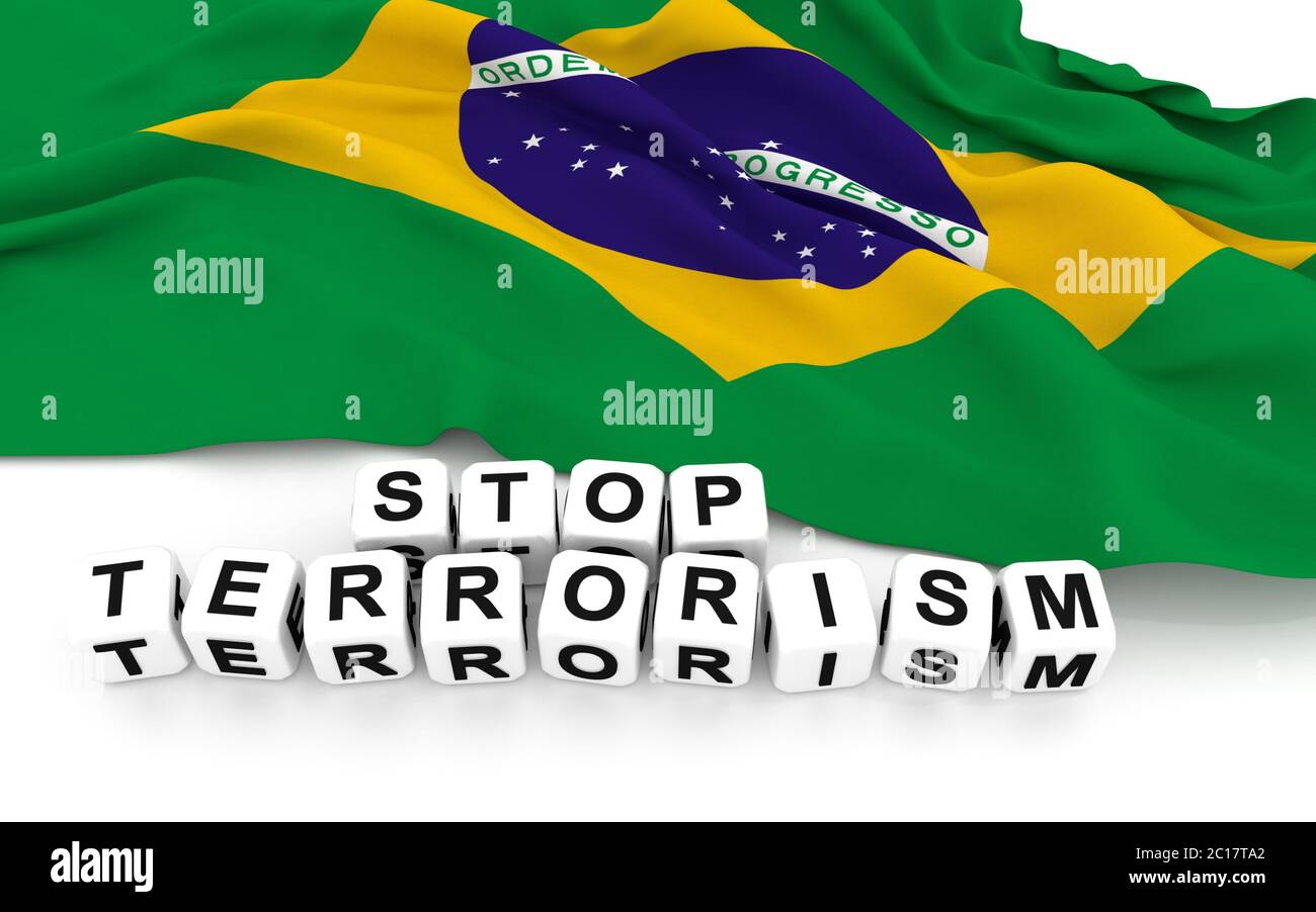 Brazilian flag and text stop terrorism Stock Photo - Alamy
