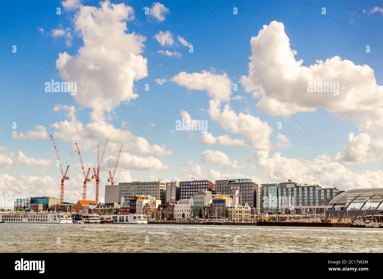 AMSTERDAM, HOLLAND - AUG 31, 2019: Beautiful panoramic view of The ...