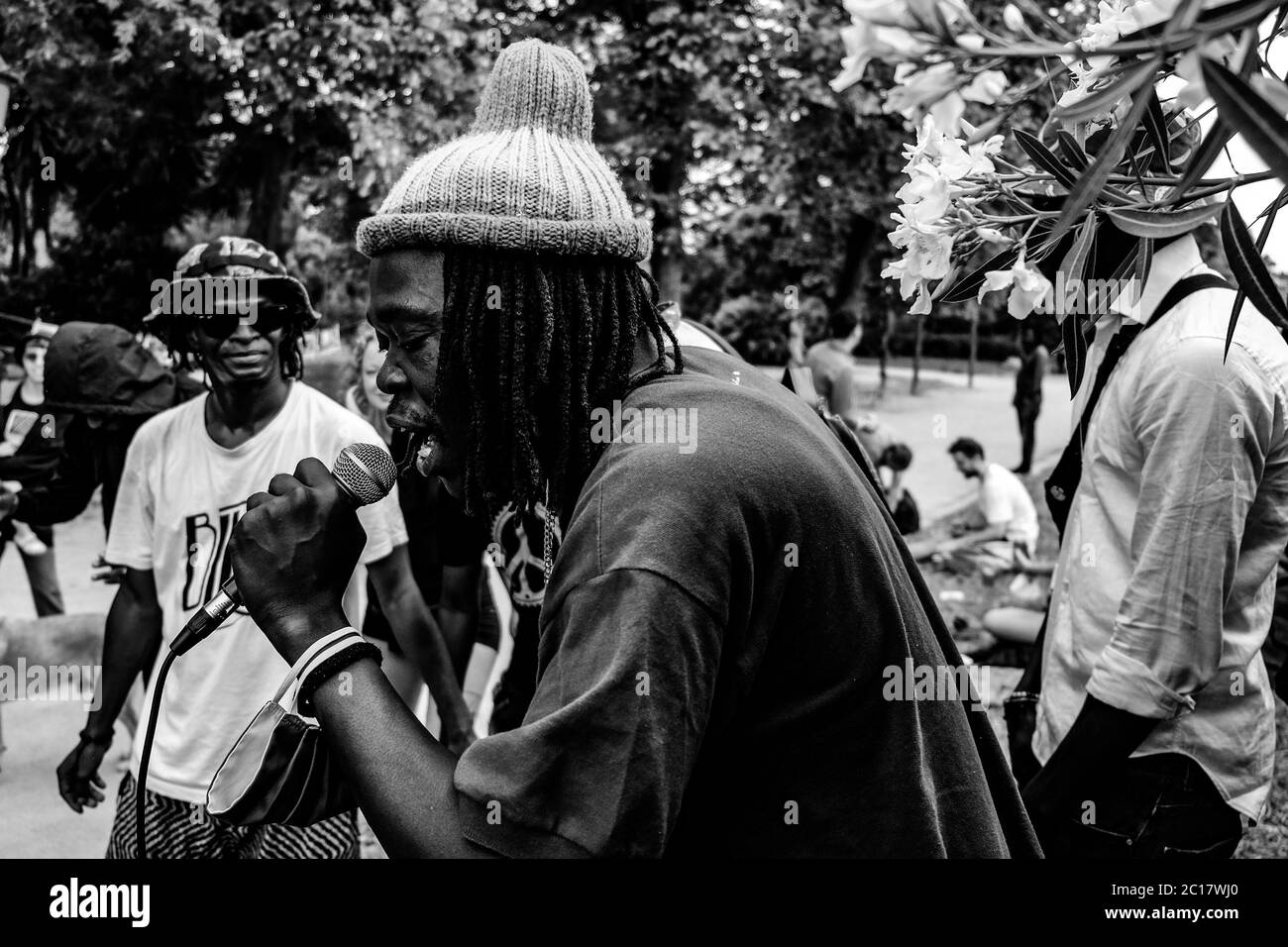 blm protest barcelona 2020 Stock Photo - Alamy