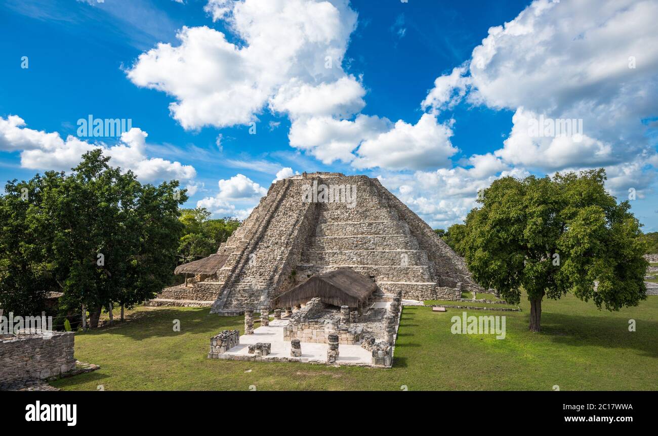 Mayapan ancient ruins, Yucatan, Mexico Stock Photo - Alamy