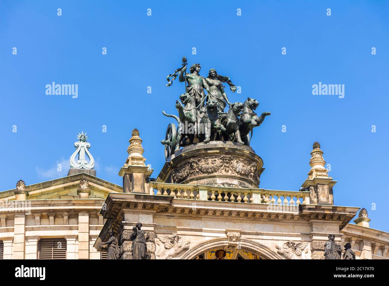 Detailed view of the Semper Opera House in Dresden Stock Photo - Alamy