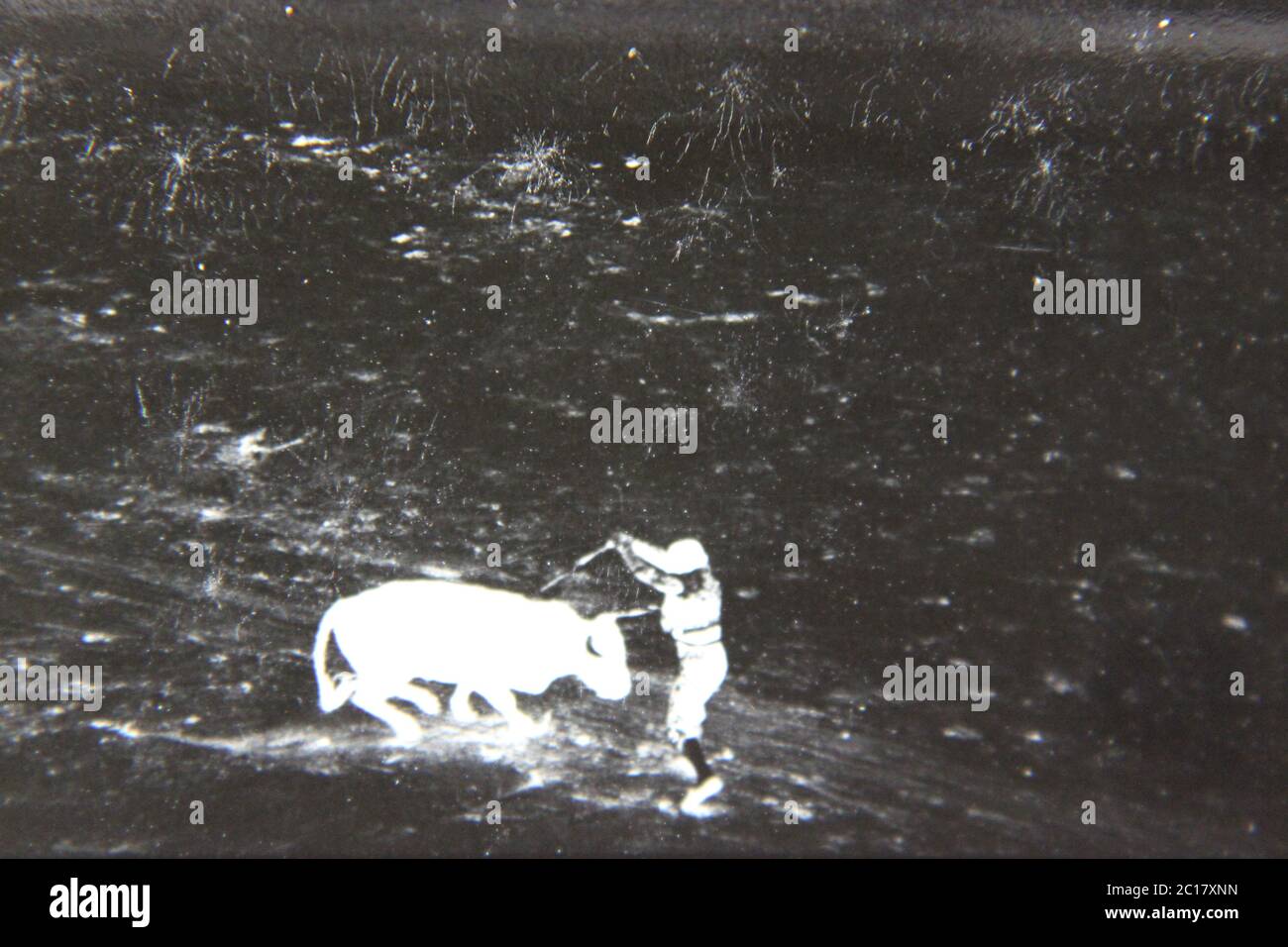 Fine 70s vintage black and white extreme photography of a matador ...