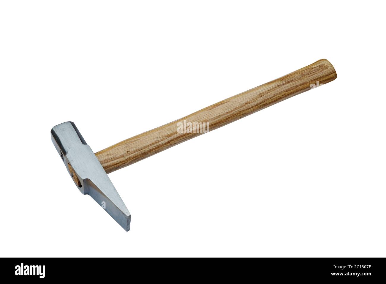 iron hammer with wooden handle on white Stock Photo - Alamy