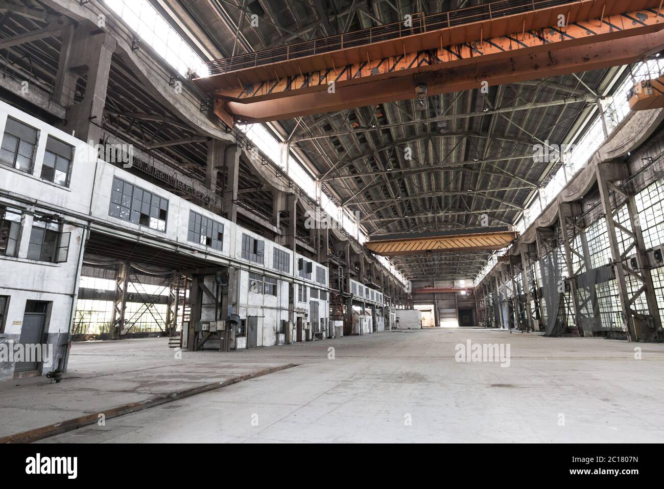 interior of abandoned workshop Stock Photo - Alamy
