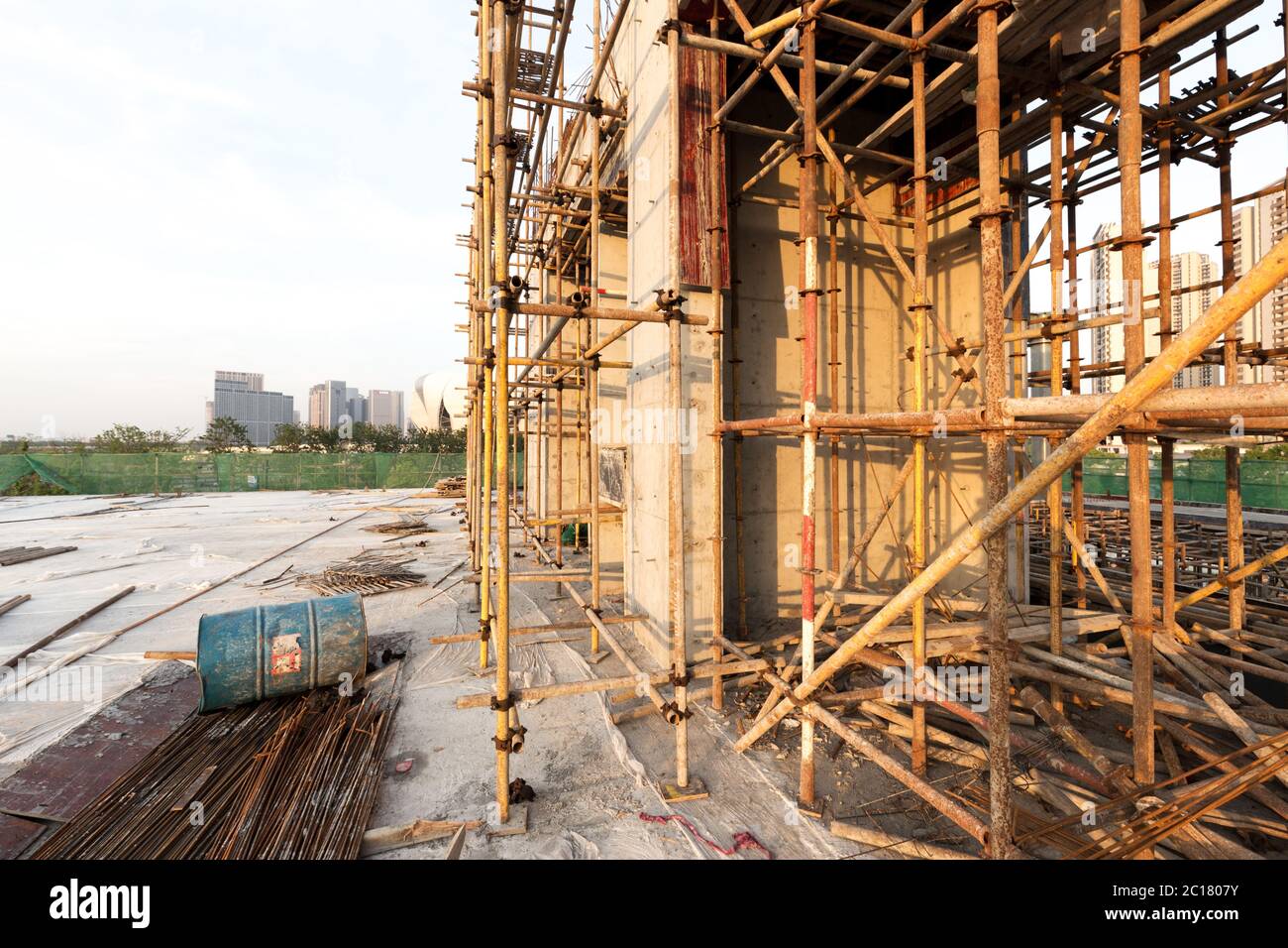 steel structure in construction site Stock Photo - Alamy