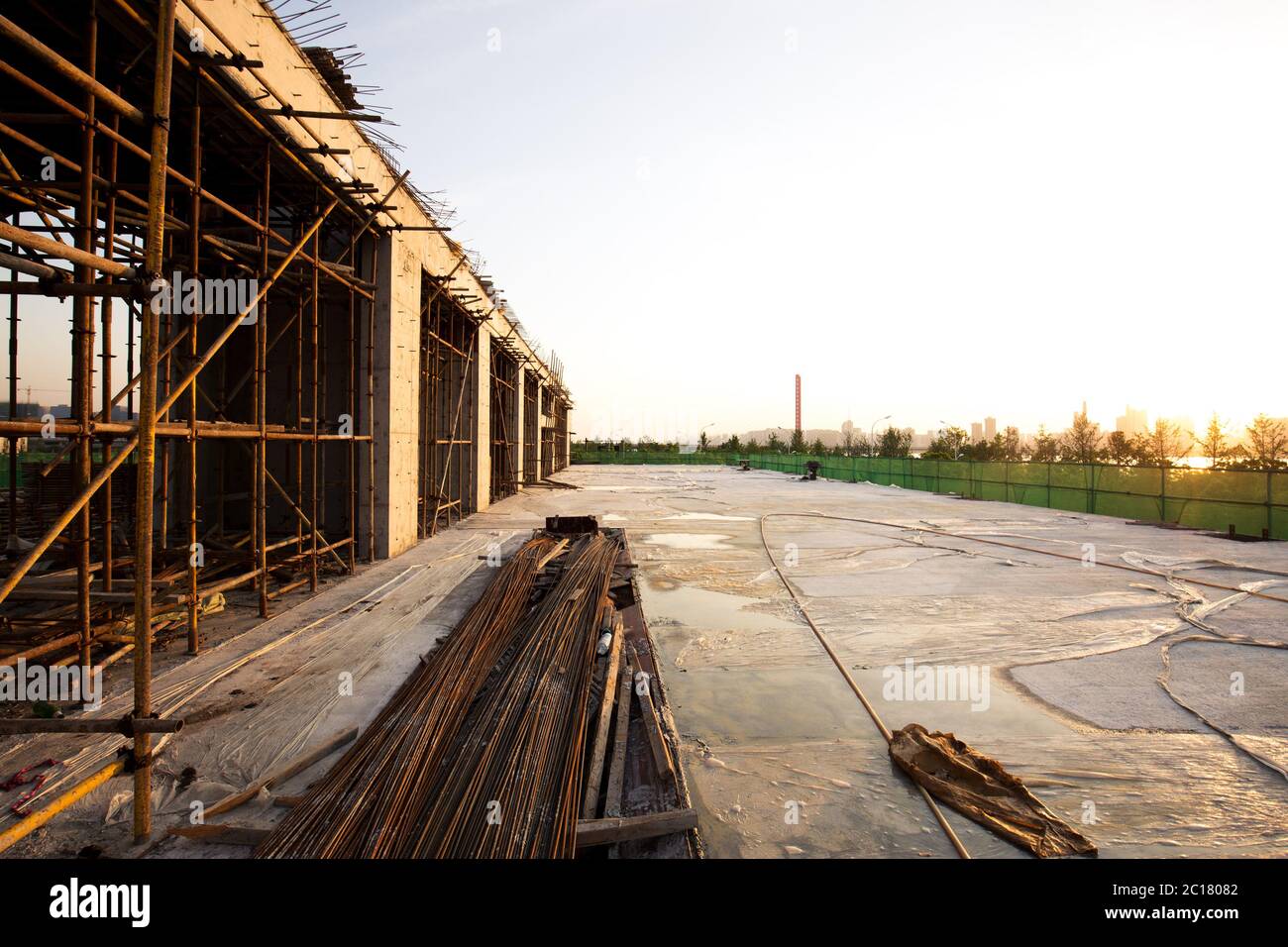 steel structure in construction site Stock Photo - Alamy