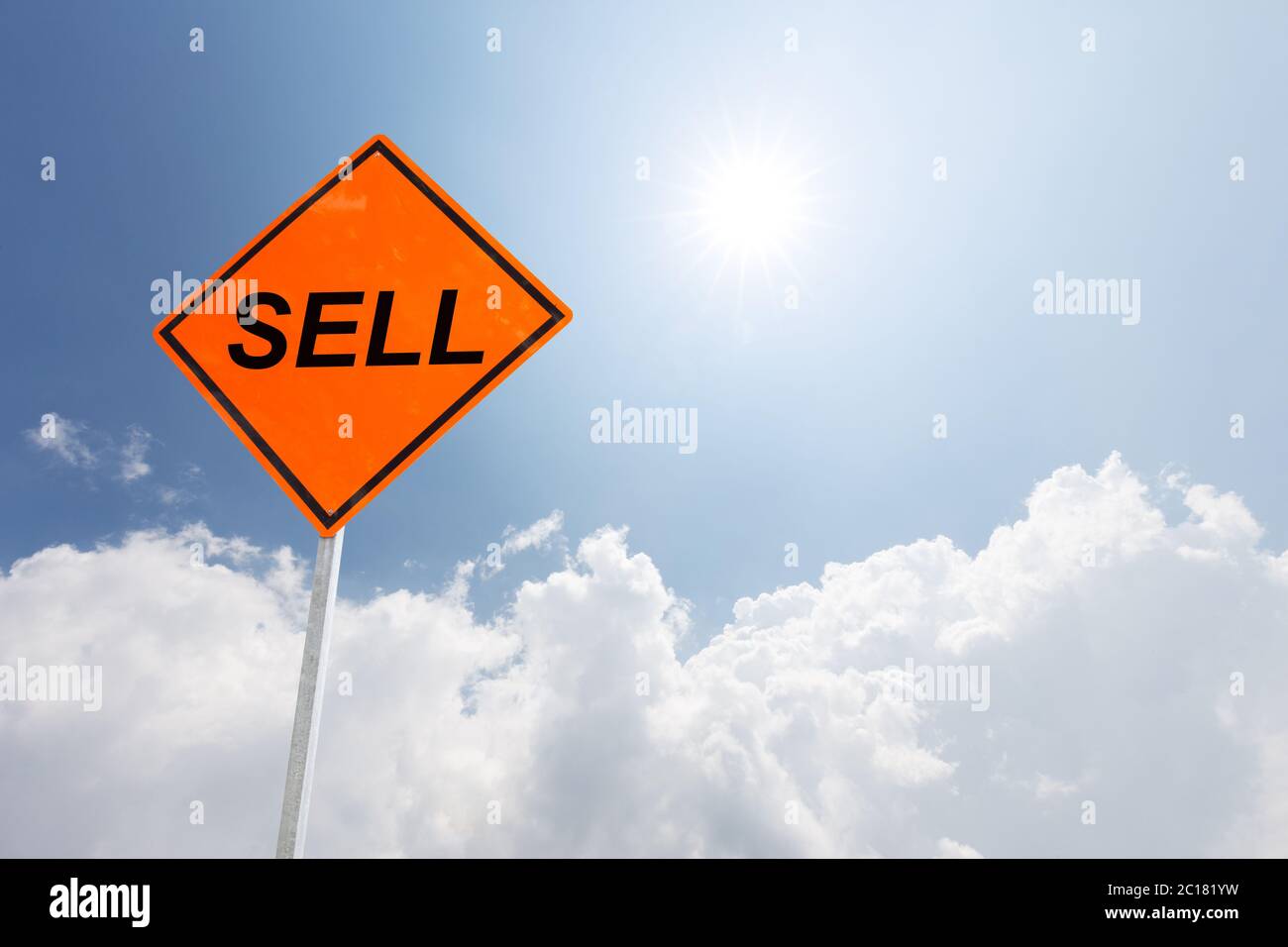 Blank orange diamond road sign hi-res stock photography and images - Alamy