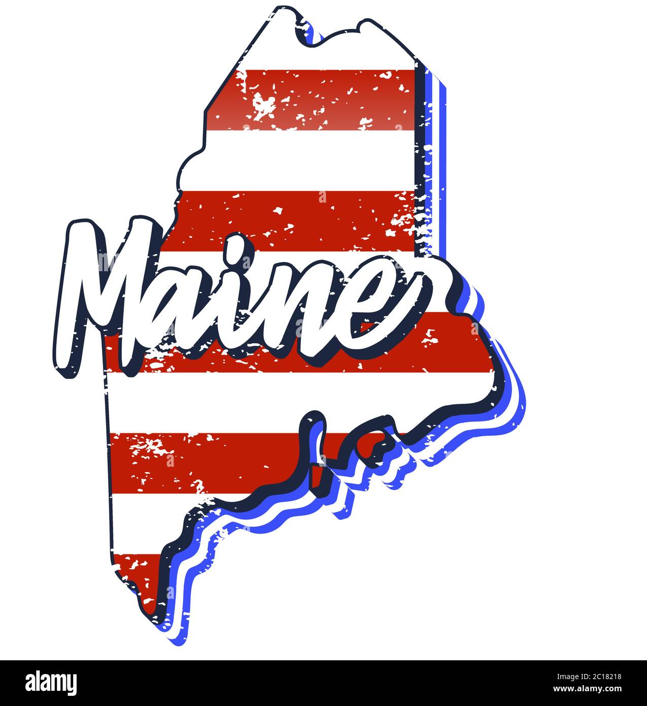 Postcard vintage maine Cut Out Stock Images & Pictures - Alamy