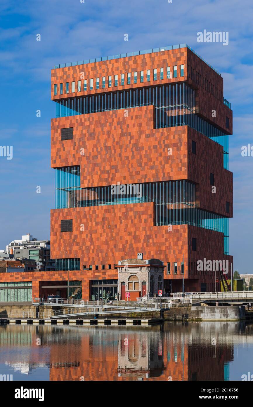 Building of the MAS museum in Antwerp Belgium Stock Photo - Alamy