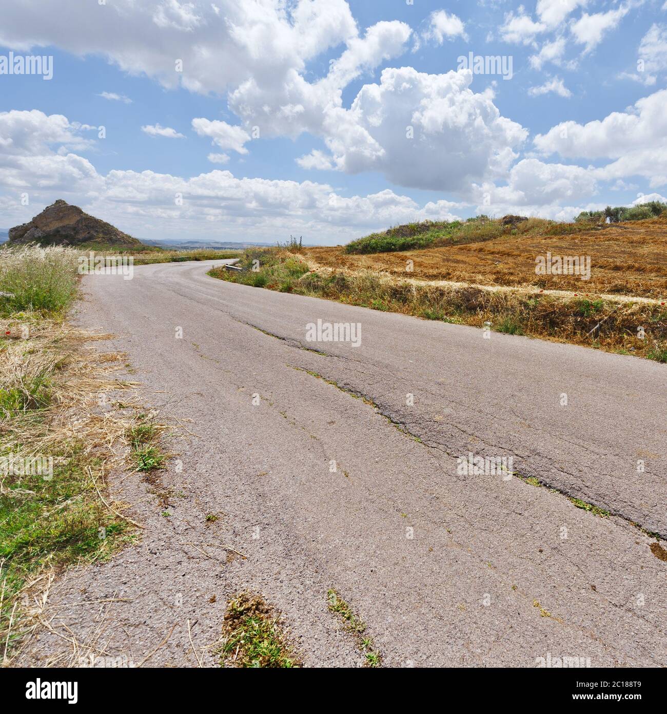 Old Asphalt Road Stock Photo - Alamy