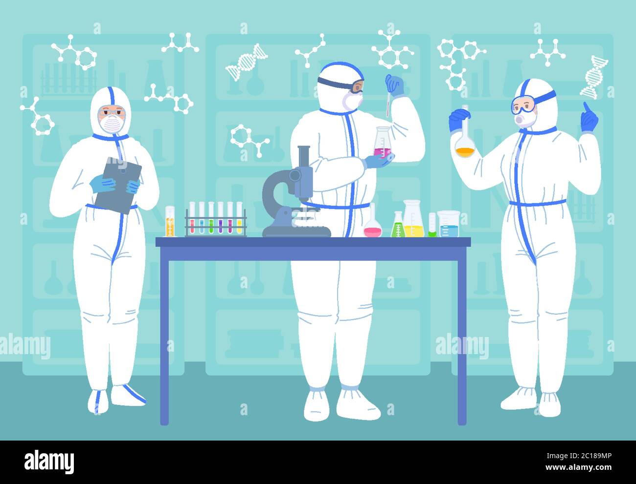 Technician in white lab Stock Vector Images - Alamy