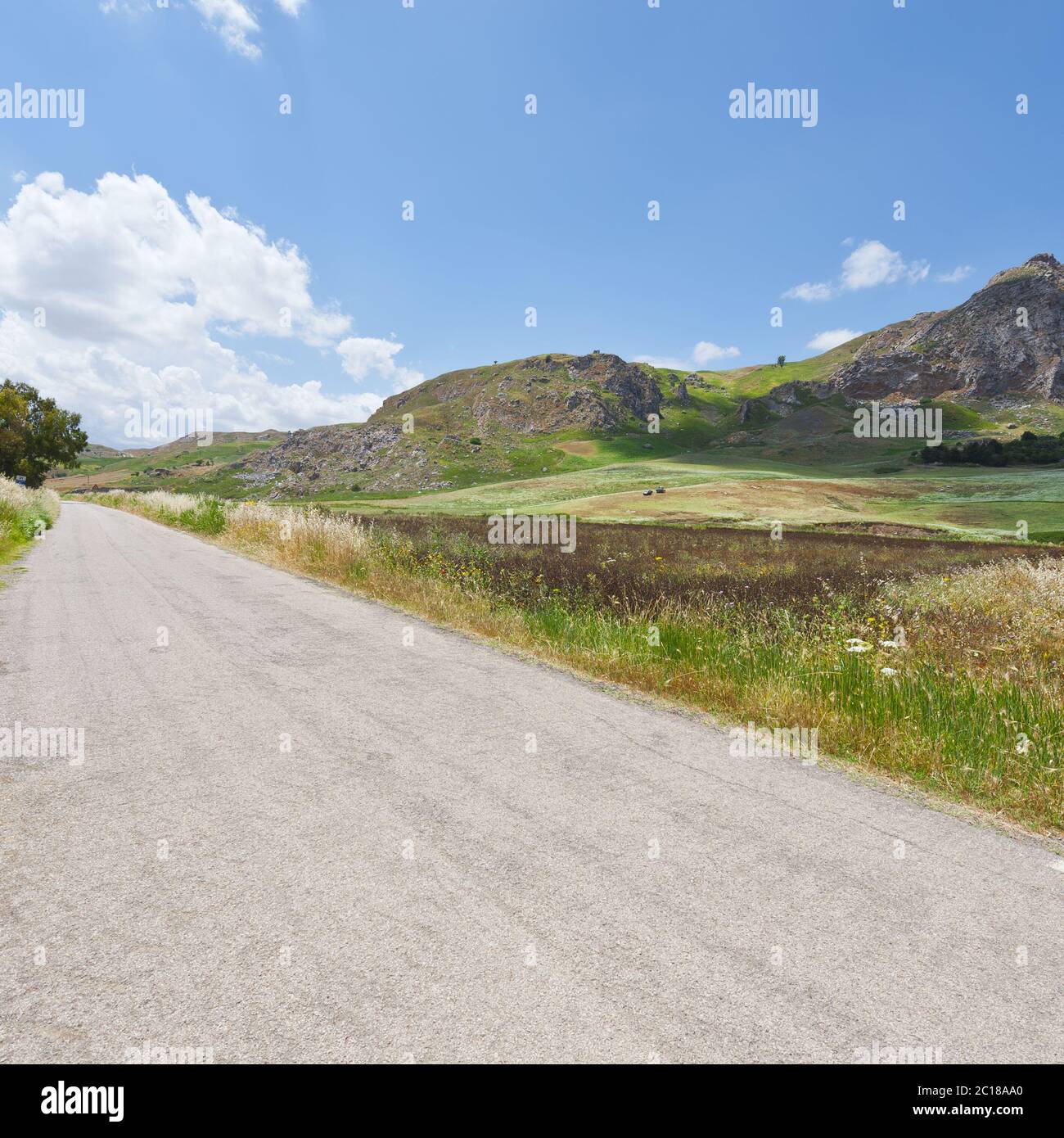 Old Asphalt Road Stock Photo - Alamy