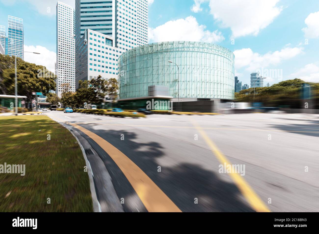 traffic on road in midtown of modern city Stock Photo - Alamy