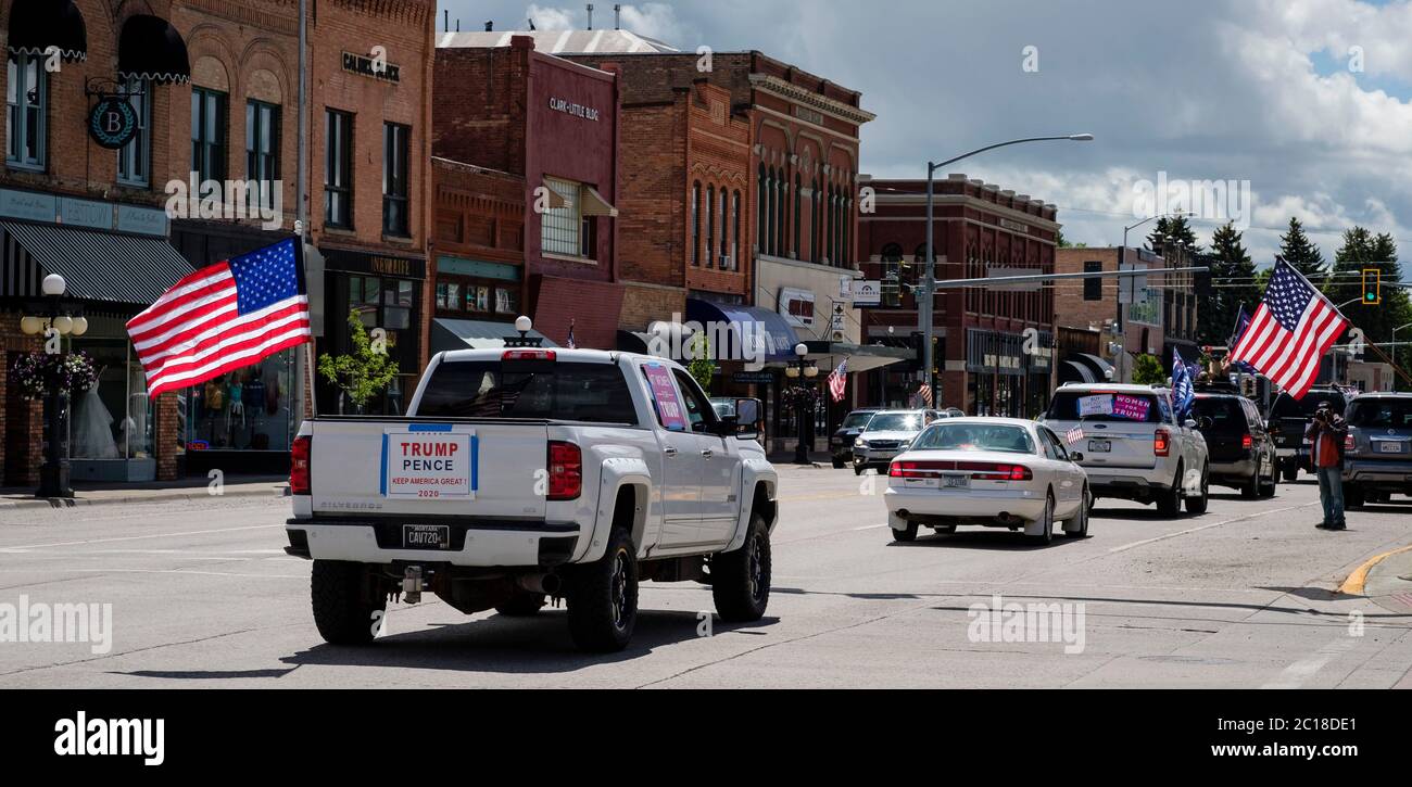 Kalispell, Montana, USA. 14th June, 2020. The Flag Day 2020 Kalispell ...