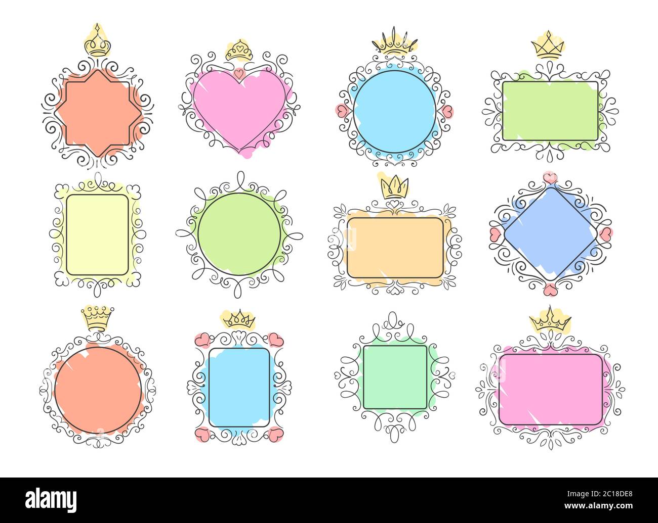 Princess mirror frames set Stock Vector Image & Art - Alamy