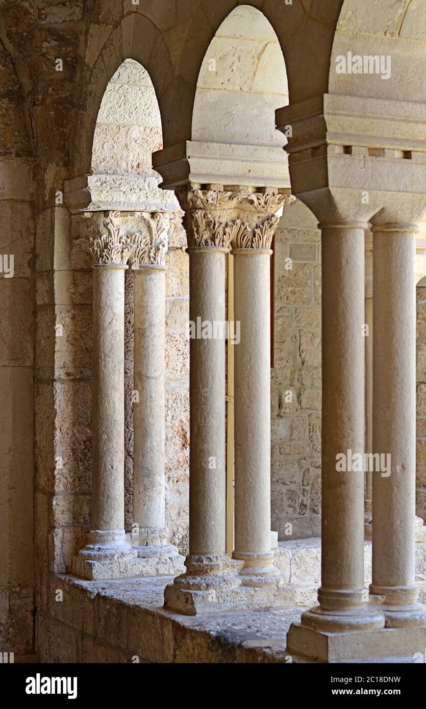 Columns in the temple in Jerusalem Stock Photo - Alamy
