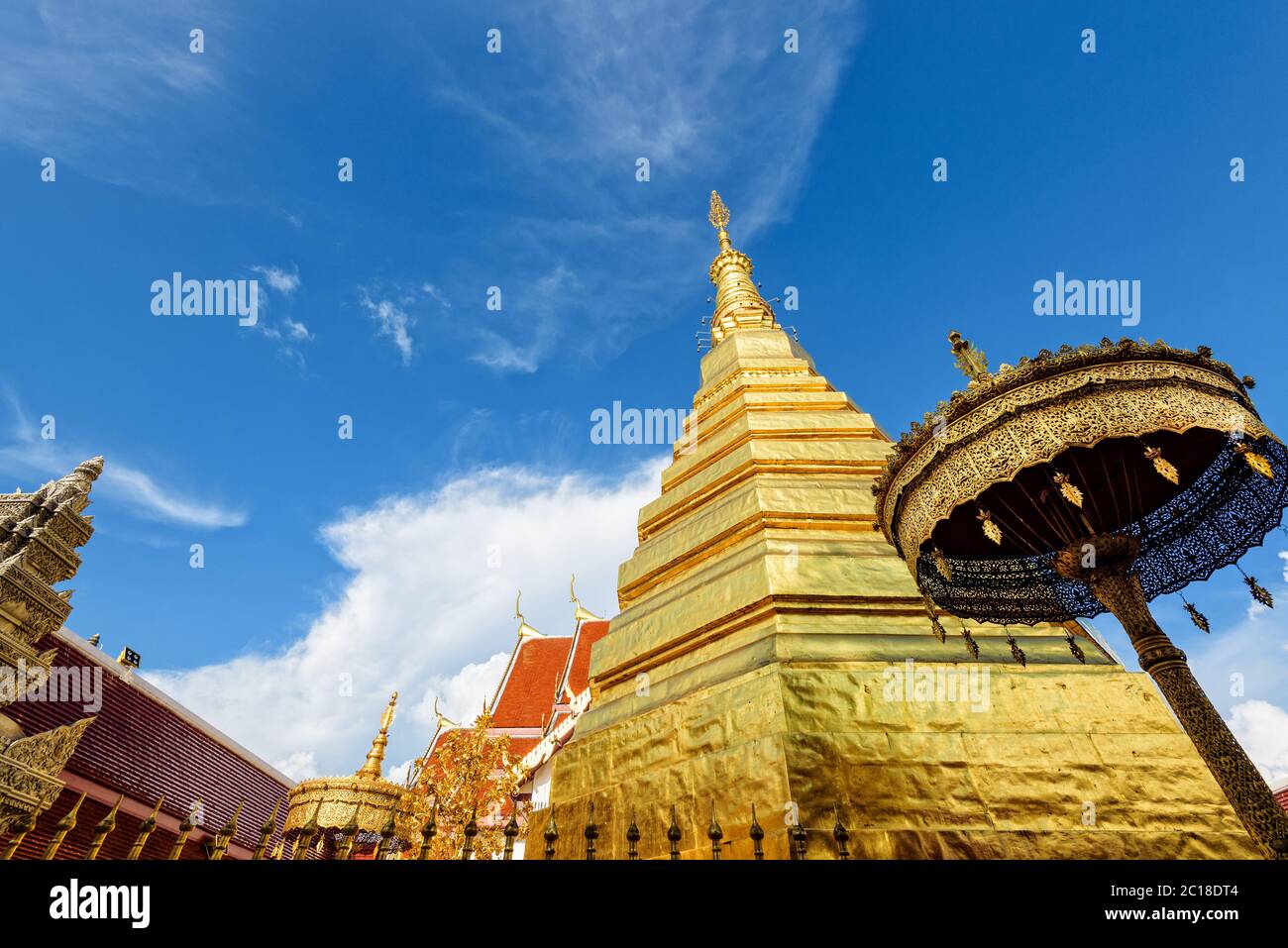 Wat Phra That Cho Hae Temple Stock Photo - Alamy