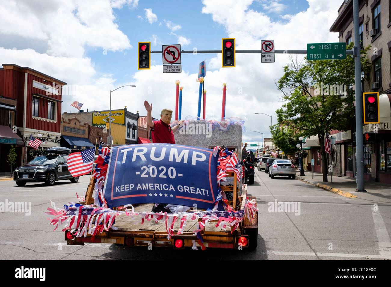 Kalispell, Montana, USA. 14th June, 2020. The Flag Day 2020 Kalispell ...