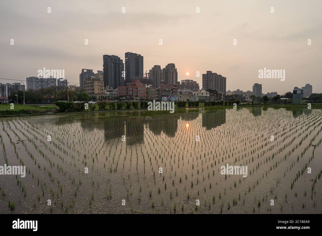 Hsinchu / Taiwan - September 15, 2019: high buildings in background ...
