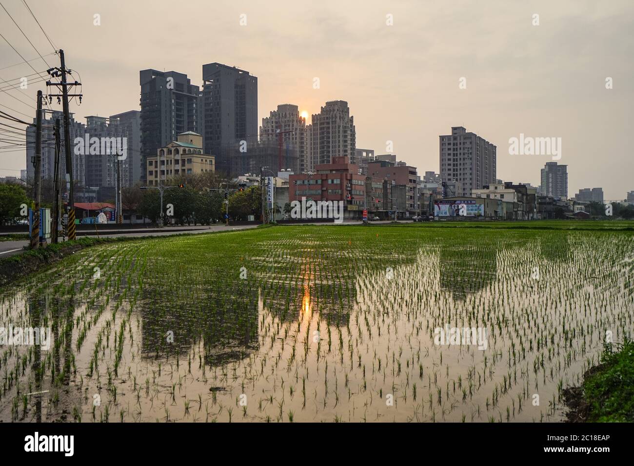 Hsinchu / Taiwan - September 15, 2019: high buildings in background ...