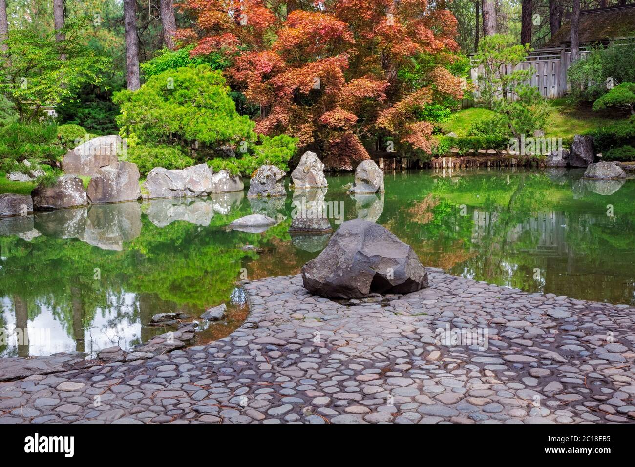 WA16740-00...WASHINGTON - The Japanese Garden at Manito Park in Spokane ...