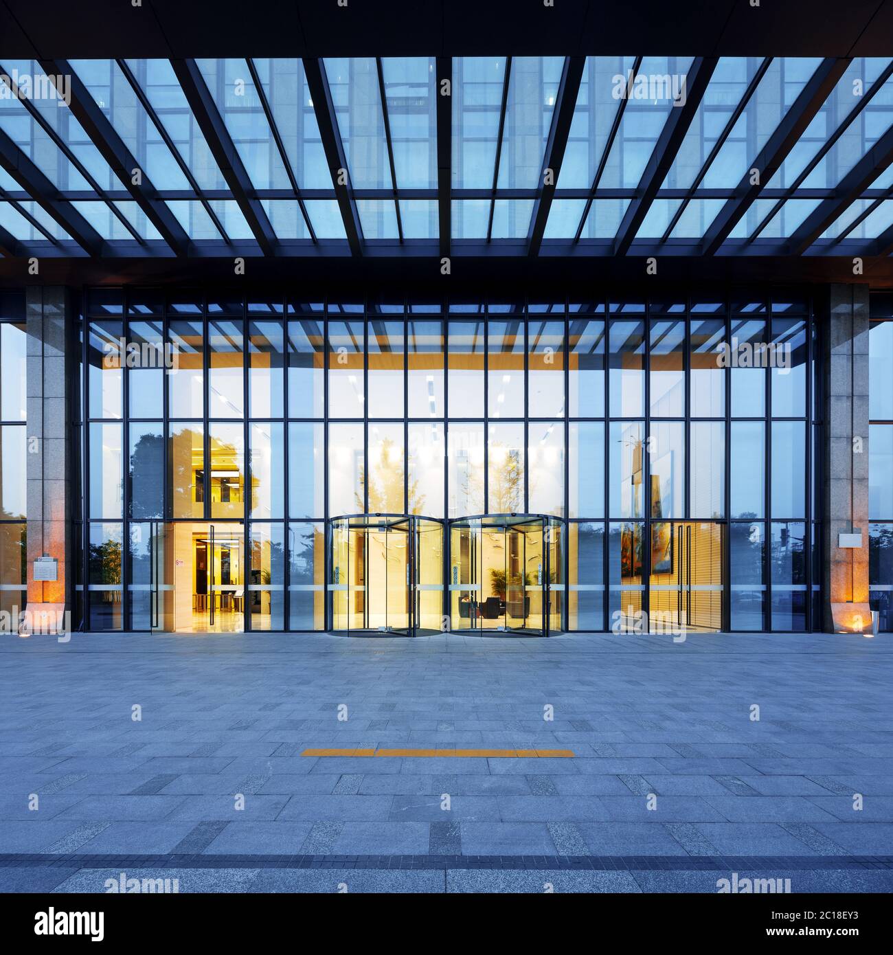 modern buildings with glass door Stock Photo - Alamy