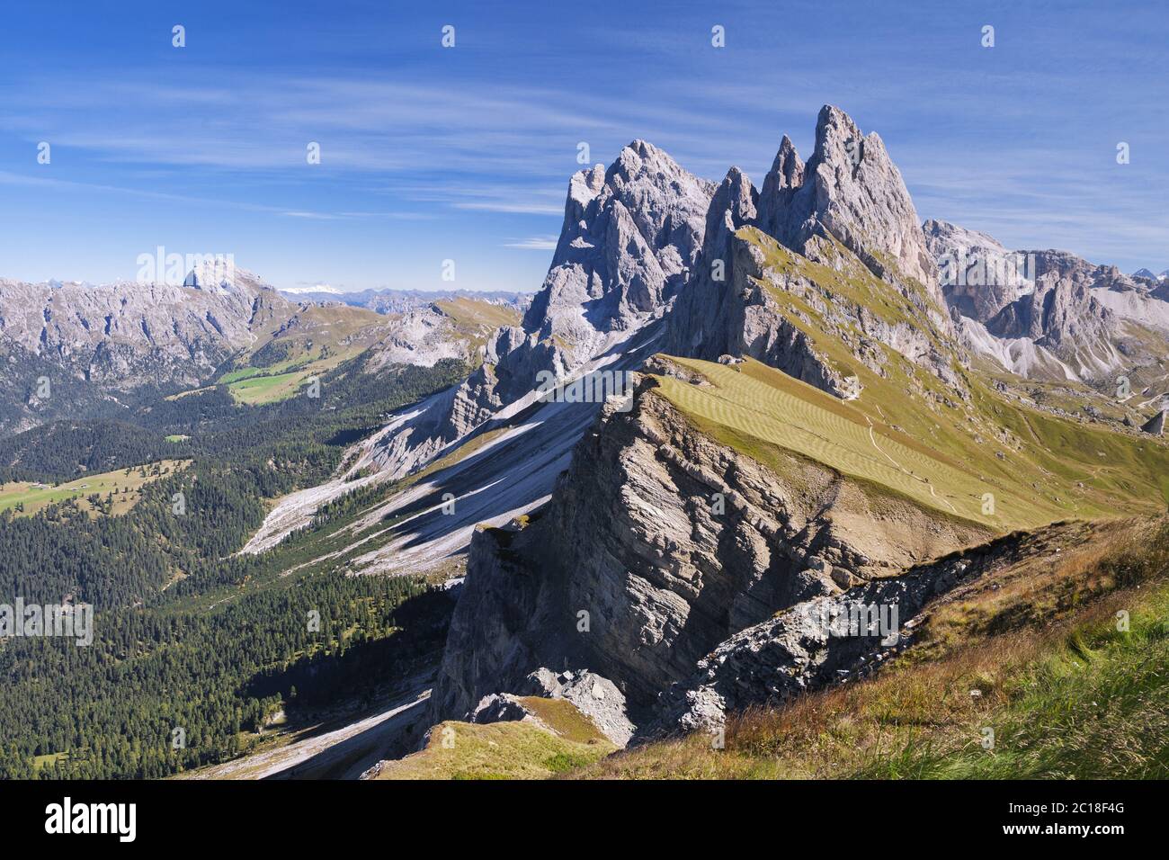 Seceda mountain in the Dolomites Stock Photo - Alamy