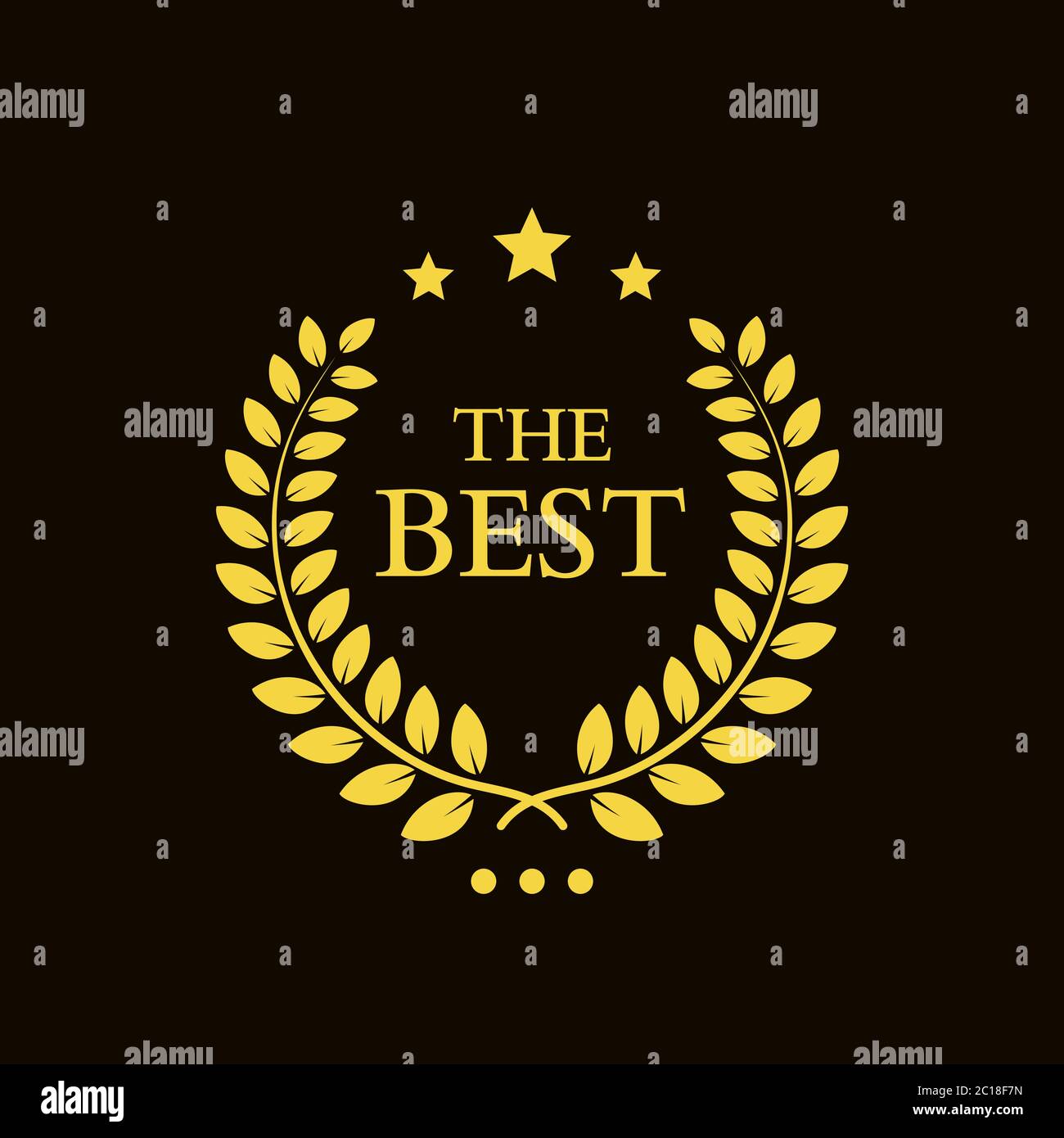 Gold Greek olive branch for winner award or decorative leaf frame ...