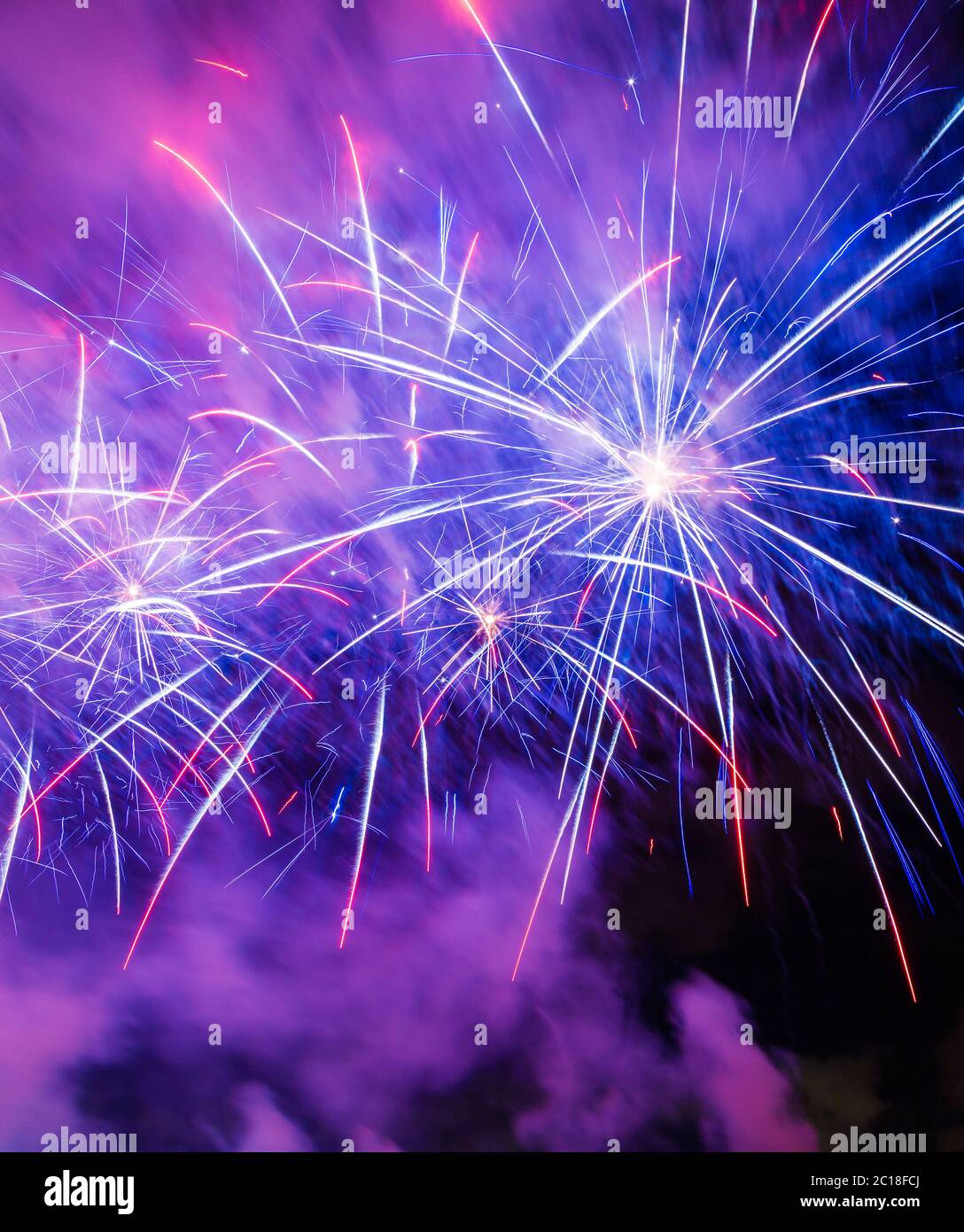 Colorful fireworks of various colors Stock Photo - Alamy