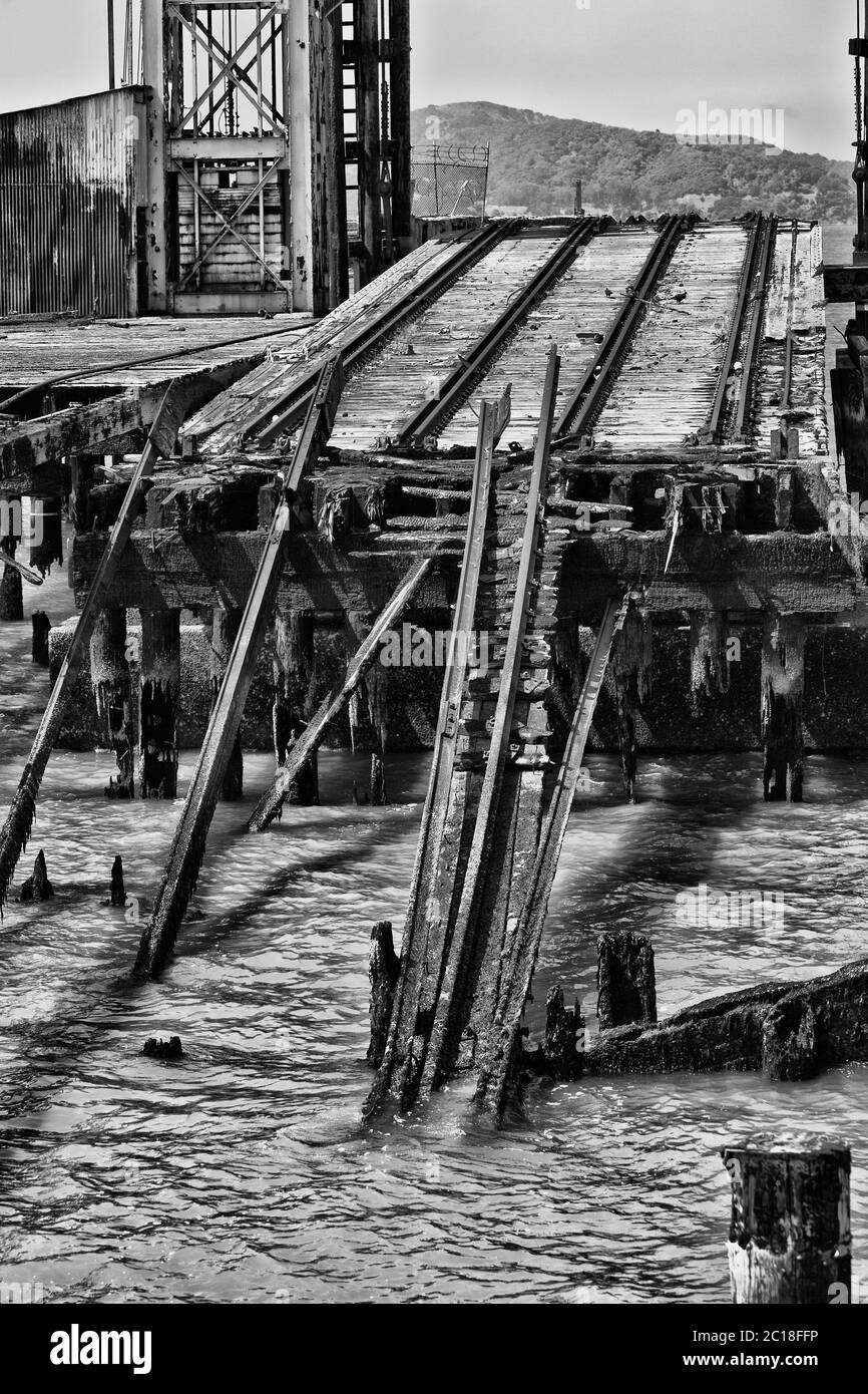 Railroad Ramps at Port Richmond in California Stock Photo - Alamy