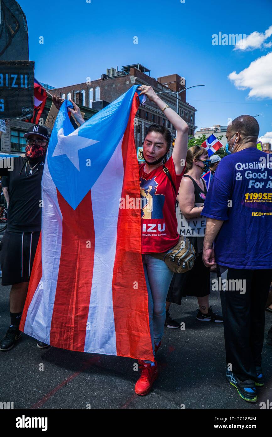 New York City, United States. 14th June, 2020. Puerto Ricans and the ...