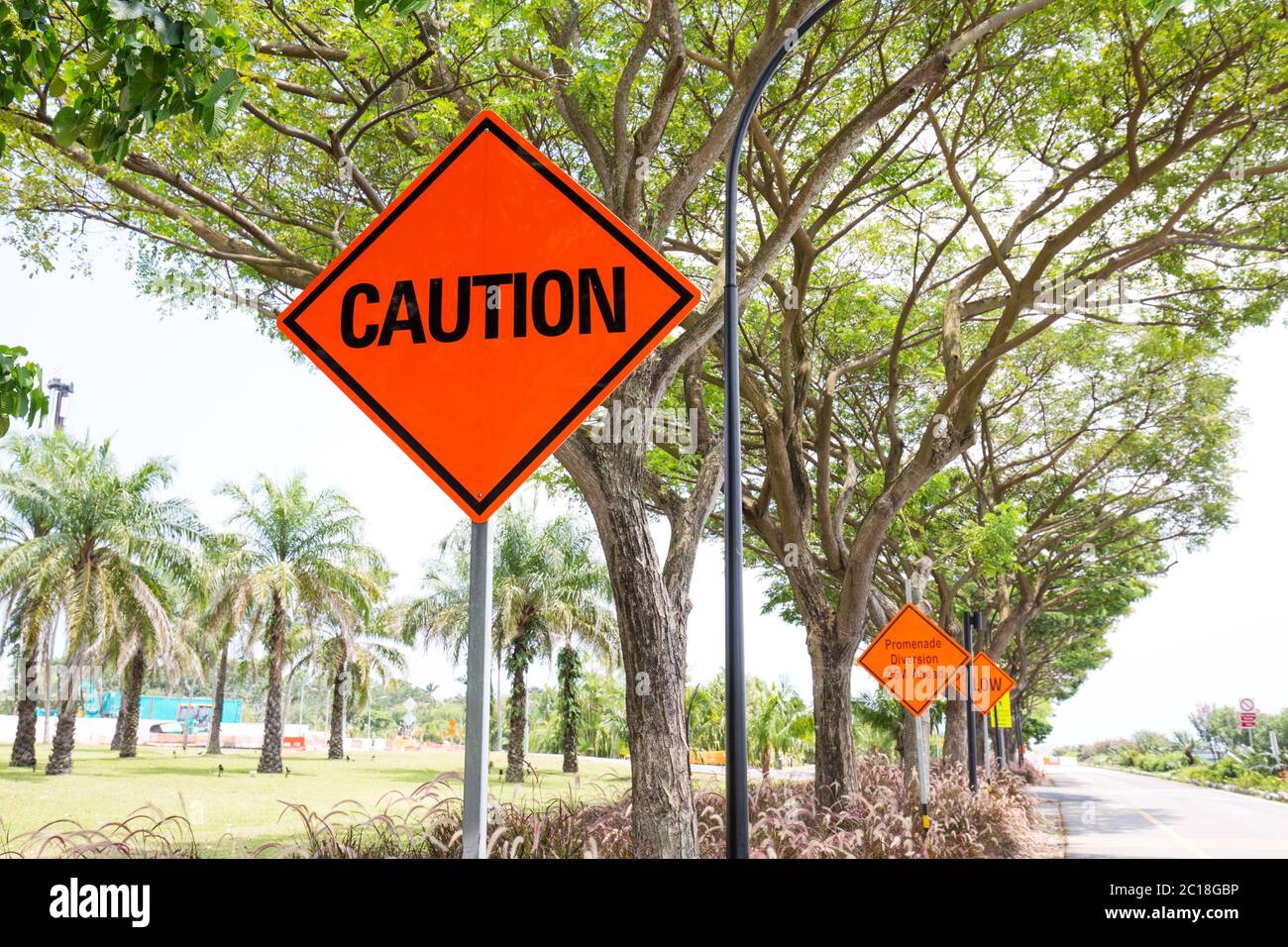 traffic sign on road Stock Photo - Alamy