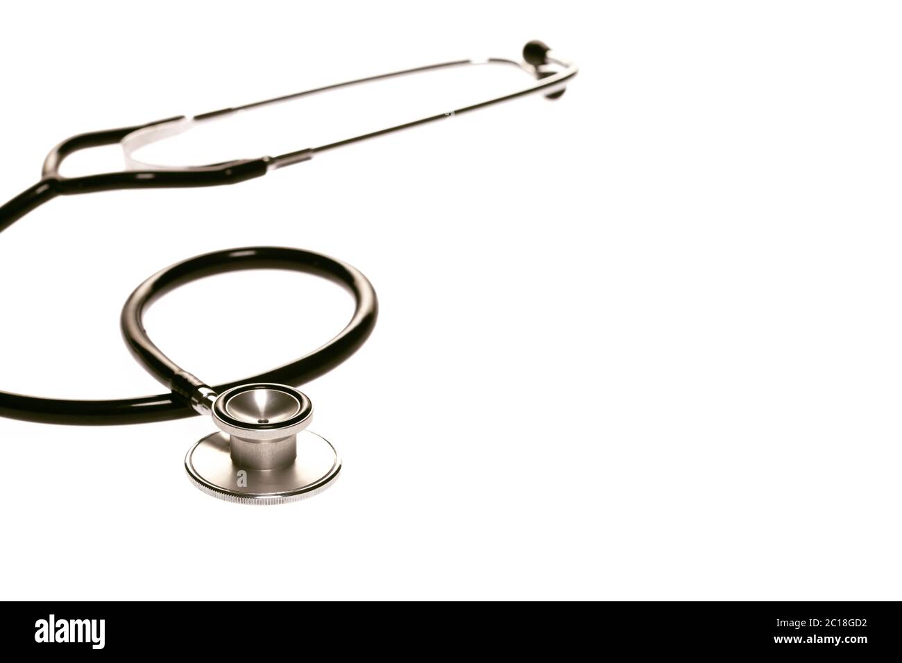 Close up view of stethoscope isolated on white background Stock Photo ...