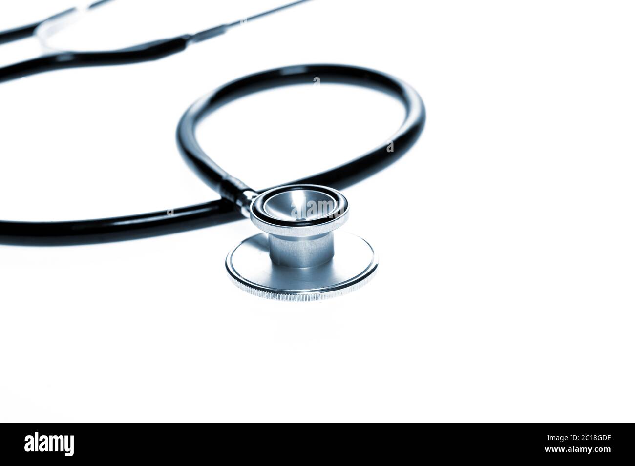 Close up view of stethoscope isolated on white background Stock Photo ...