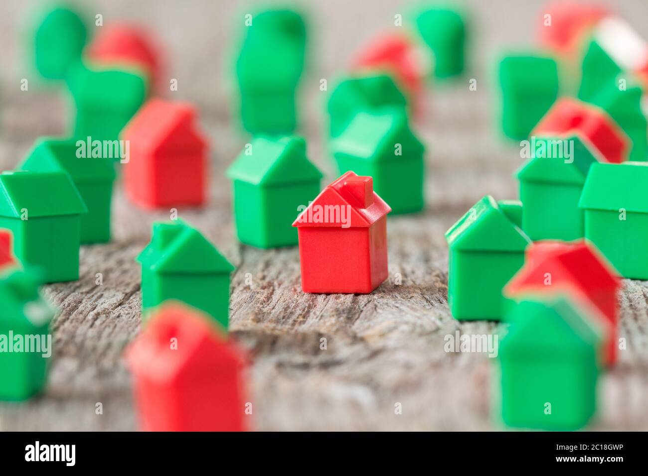 Miniature houses green red hi-res stock photography and images - Alamy