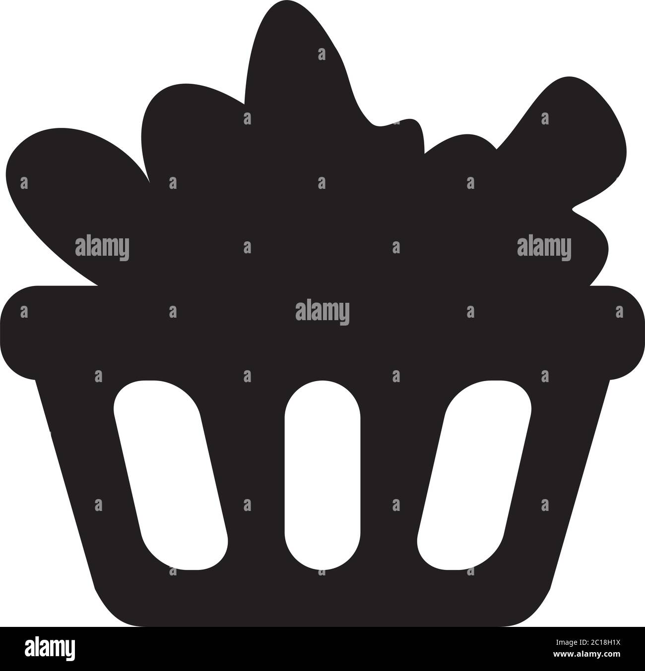 Basket Icon In Flat Style Vector Icon For Apps, UI, Websites. Black ...