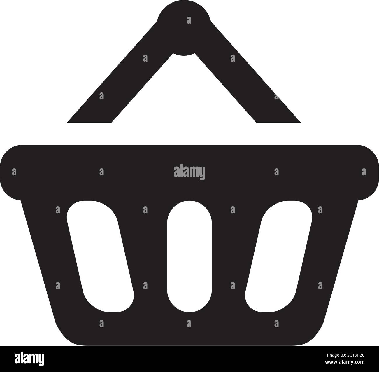 Basket Icon In Flat Style Vector Icon For Apps, UI, Websites. Black ...