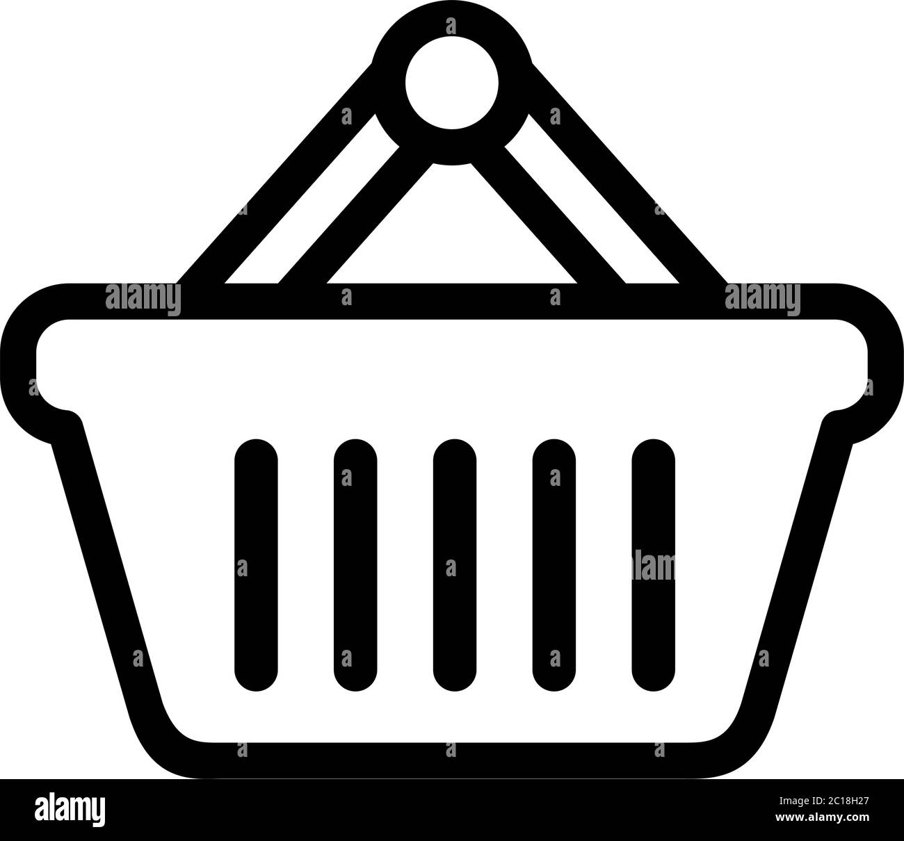 Basket Line Icon In Flat Style Vector Icon For Apps, UI, Websites ...