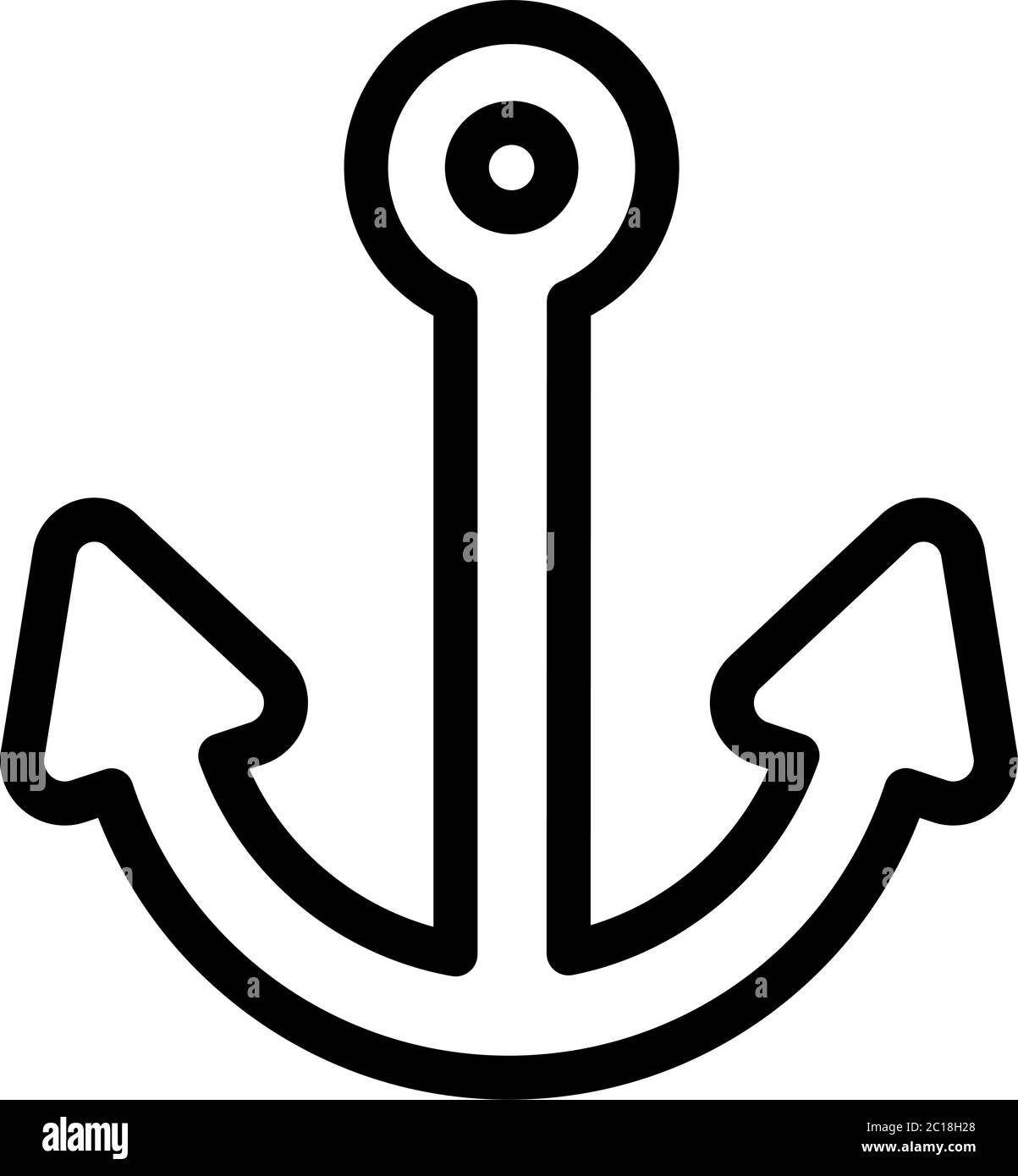 Anchor Line Icon In Flat Style Vector Icon For Apps And Websites. Black ...