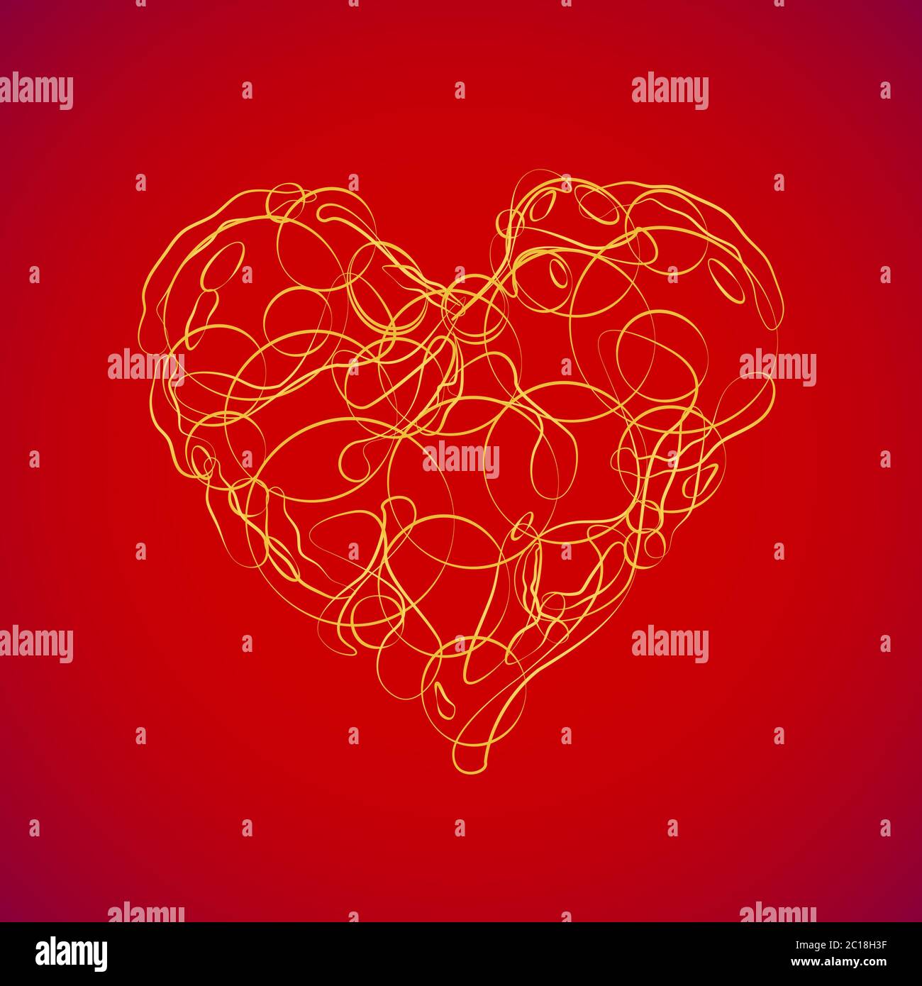 vector abstract love heart illustration Stock Photo - Alamy