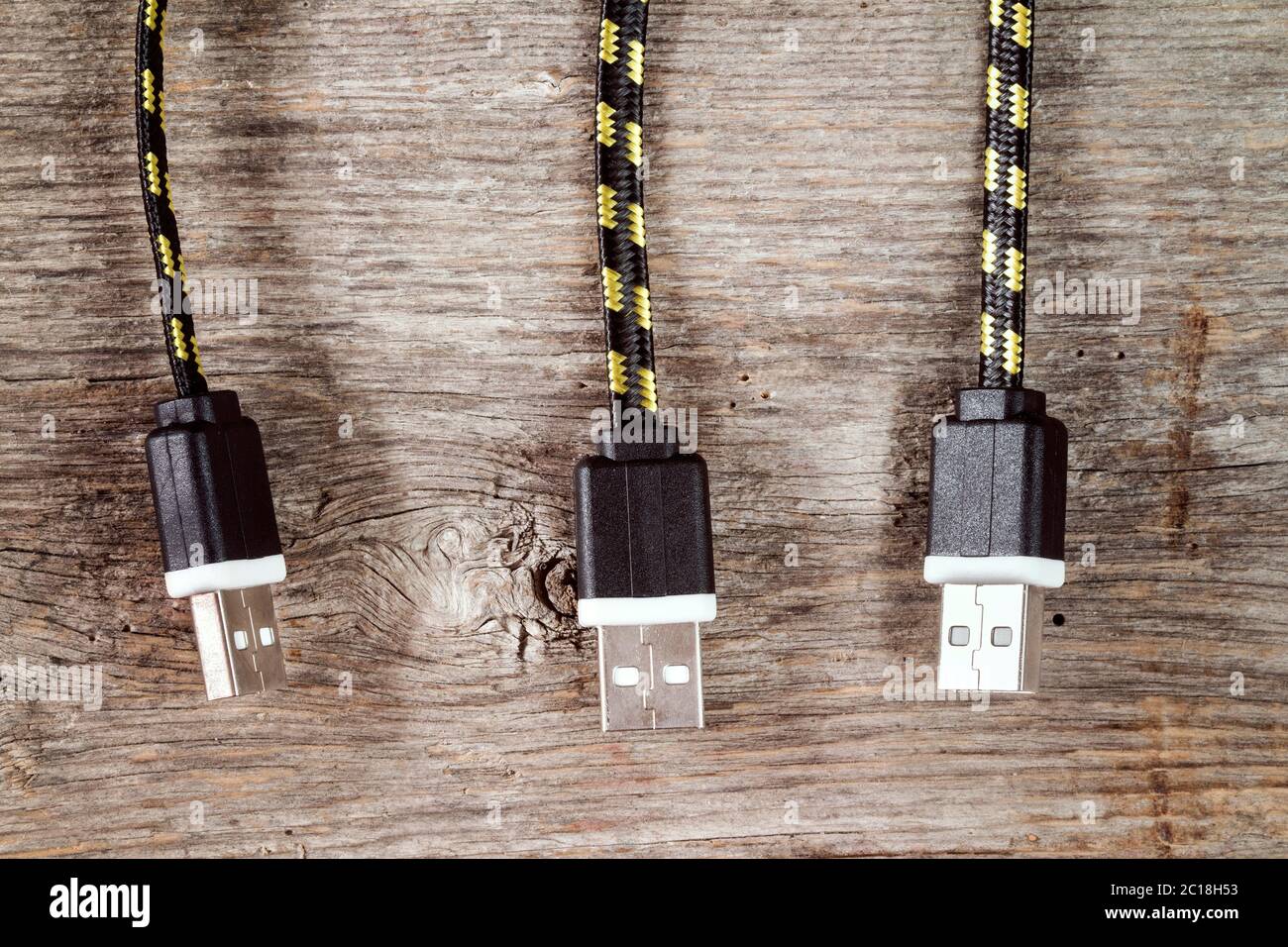 Three USB cables Stock Photo - Alamy